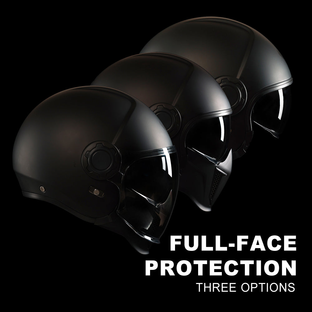 TK02 Full Face Protection Premium Helmet (Matte Black) – Nobleman